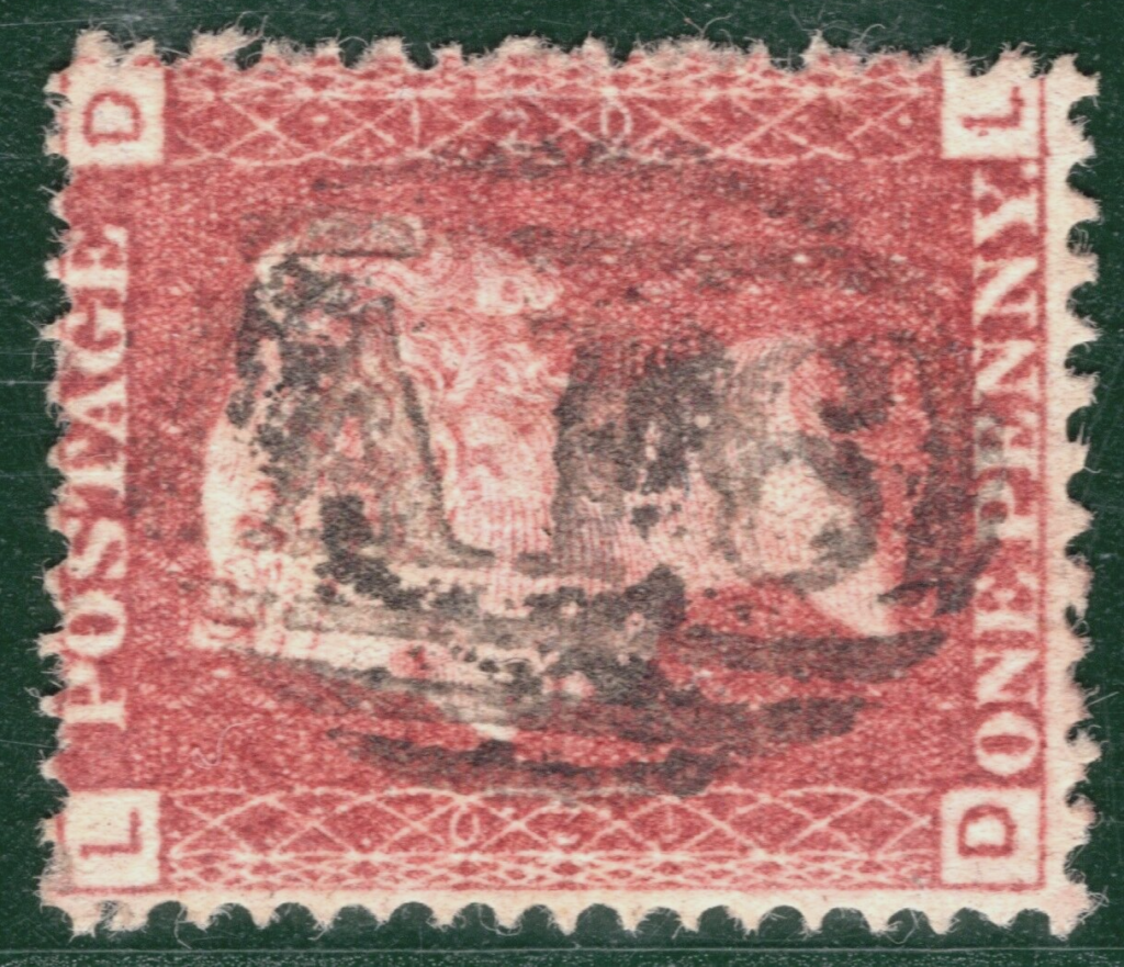 GB PENNY RED Plate 120 Used RARE *A16* Newcastle RAILWAY STATION ...