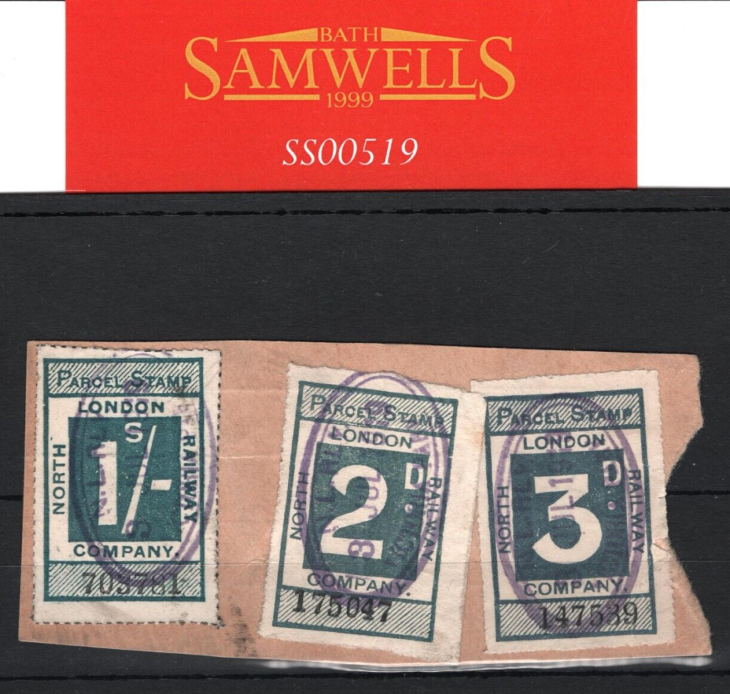 GB NORTH LONDON RAILWAY Parcel Tag 1s 2d 3d *VICTORIA PARK* Station ...