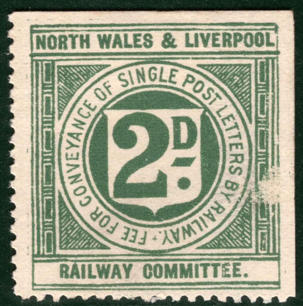 GB NW&LR RAILWAY 2d Letter Stamp *NORTH WALES & LIVERPOOL* (1896) Mint ...