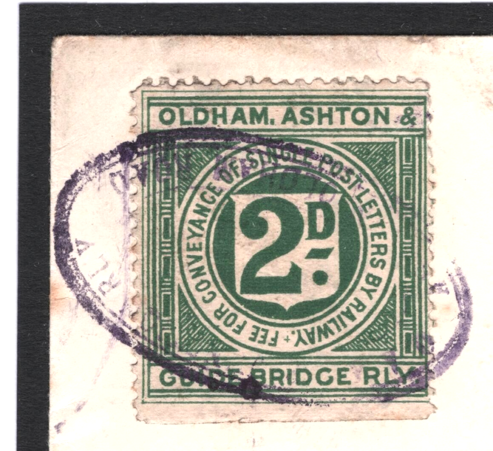 GB Lancs RAILWAY Cover 2d Letter Stamp 1905 *Oldham Rd Manchester ...