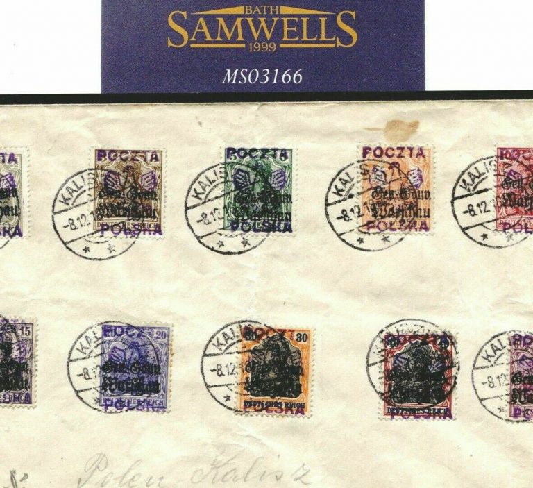 POLAND LOCALS WW1 Cover *Kalisz* Germania Overprints{10} Local Post ...