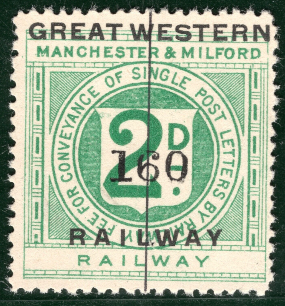 GB GWR RAILWAY Letter Stamp ERROR *MISPLACED OVERPRINT* Manchester ...