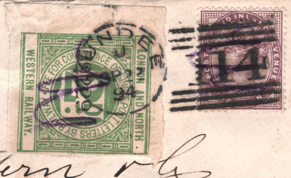 GB 1894 Cover *DUNDEE DOTTED CIRCLE* Scots LNWR RAILWAY 2d Letter Stamp ...