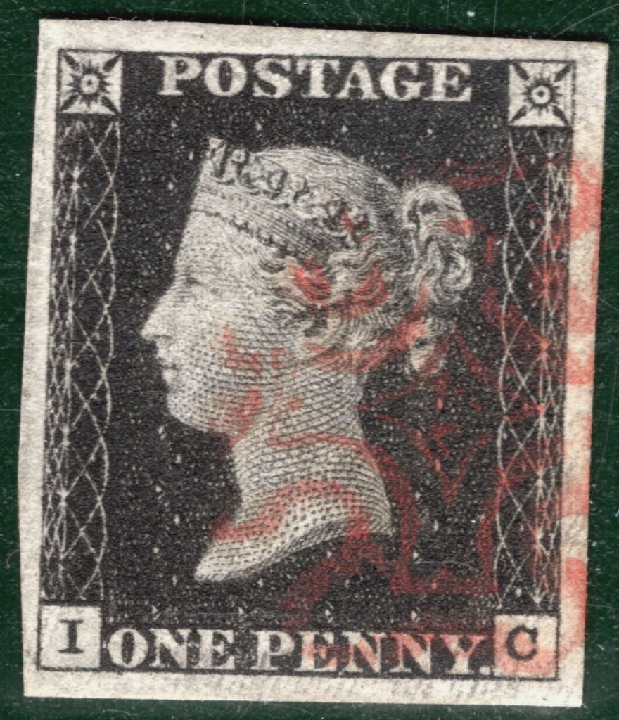 GB ONE PENNY BLACK 1840 Stamp SG.2 1d Plate 2 (IC) CLEAR PROFILE c£375 ...
