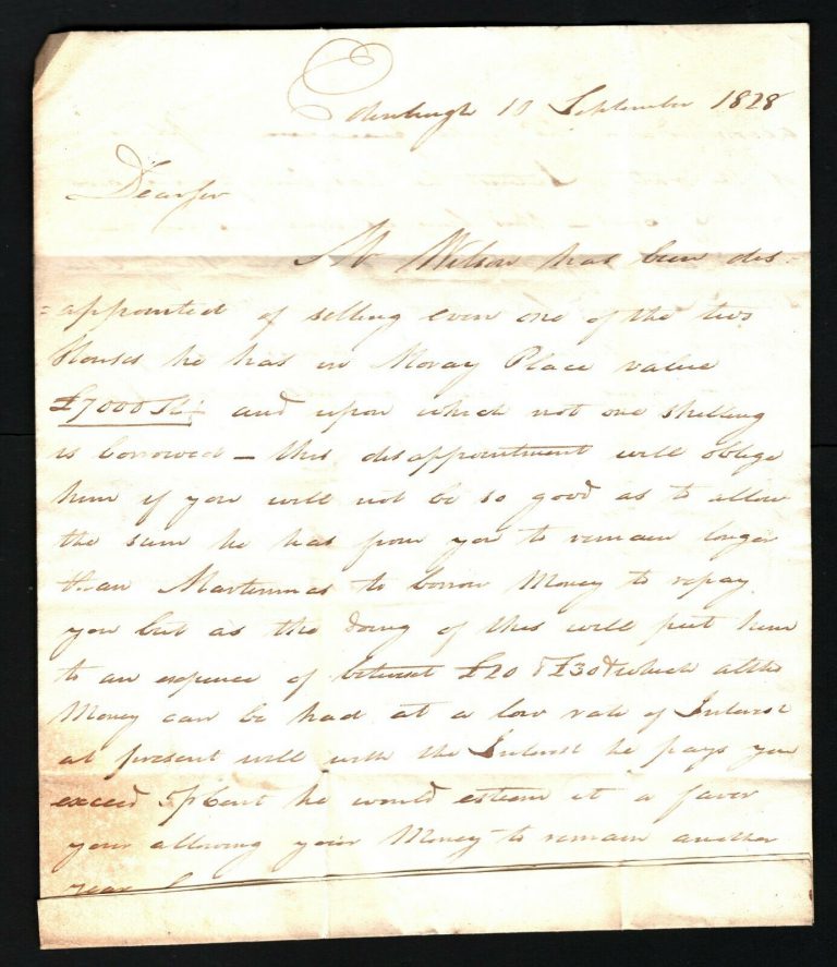 GB SCOTLAND Edinburgh Prepaid EL Horsburgh Castle Peebles Penny Post ...