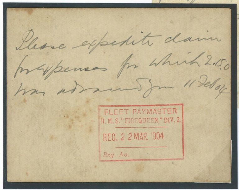 GB KEVII Stationery Card ADMIRALTY OFFICIAL Overprint HMS FIREQUEEN ...