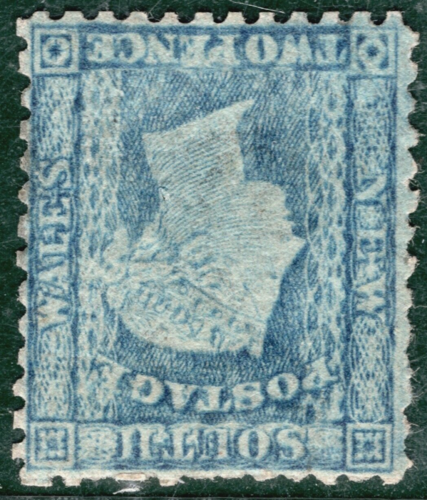 Australia States NSW QV Stamp SG.134var 2d Blue WMK INVERTED Variety ...
