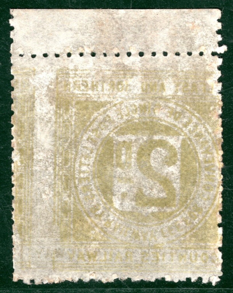 GB IRELAND B&NCR RAILWAY Letter Stamp 2d *DOUBLE IMPRESSION* Belfast ...