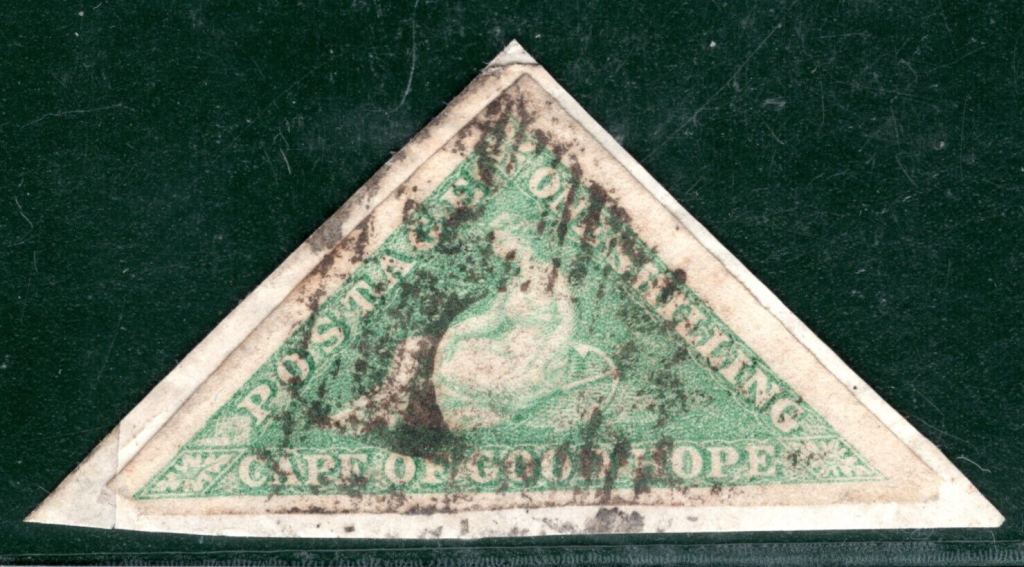 South Africa COGH CAPE TRIANGULAR SG.21a 1s Pale Emerald-Green RARE ...